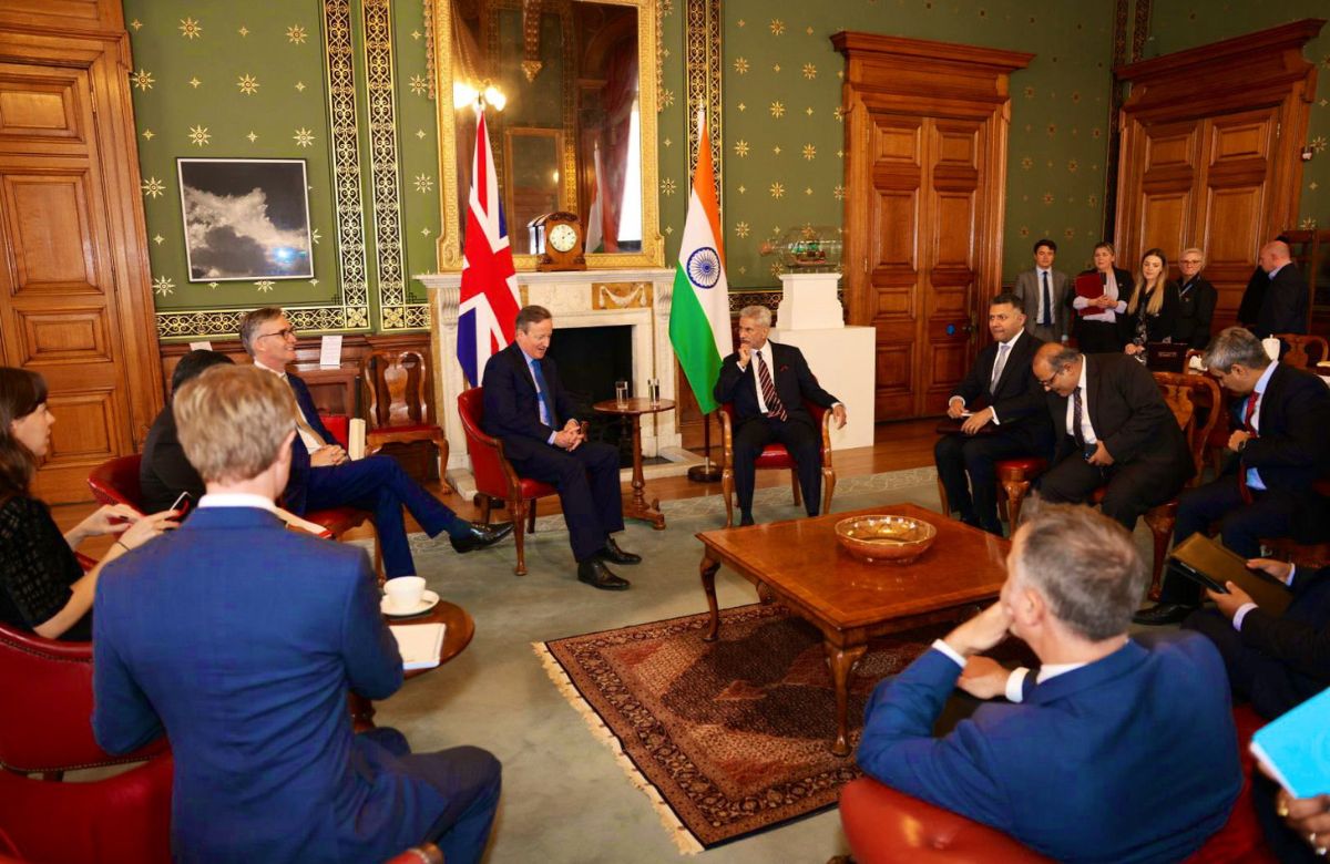 David Cameron Conducts Debut Diplomatic Encounter as Foreign Secretary ...